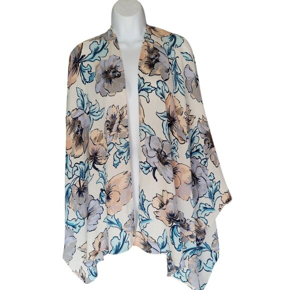 Everly | Tops | Everly Womens Open Front Kimono Style Floral Cardigan ...